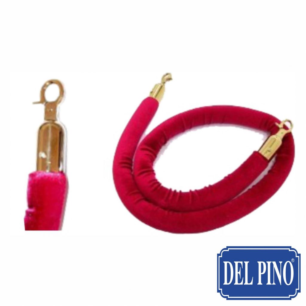 CORDON 02 – Cordón Rojo Liso para Poste-6 de 1,5m – DelPino
