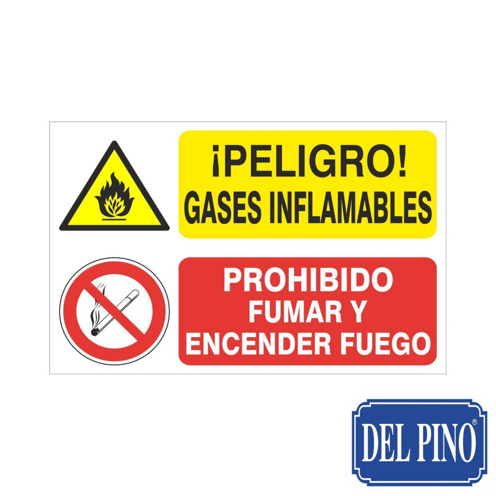 Combi 10 – Gases inflamables – prohibido fumar y encender fuego – DelPino