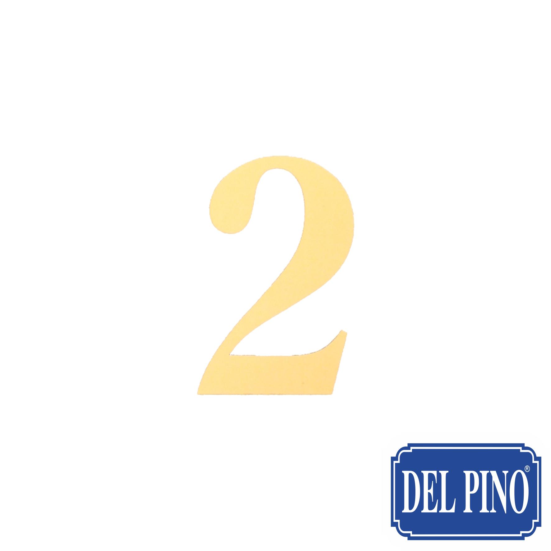 Recor-alum 12 – Numero recortado en aluminio oro brillo 17.5cm – DelPino